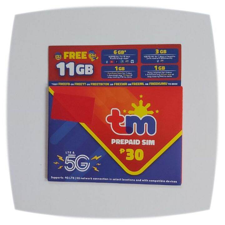 TM sim LTE/5G tricut wholesale /retail | Lazada PH