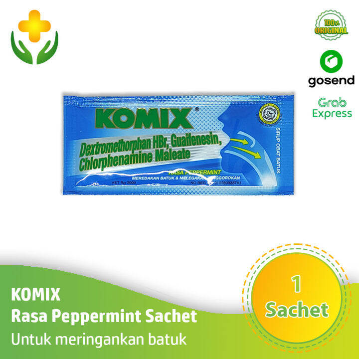 Komix Rasa Peppermint Sachet 7 ml Obat Batuk | Lazada Indonesia