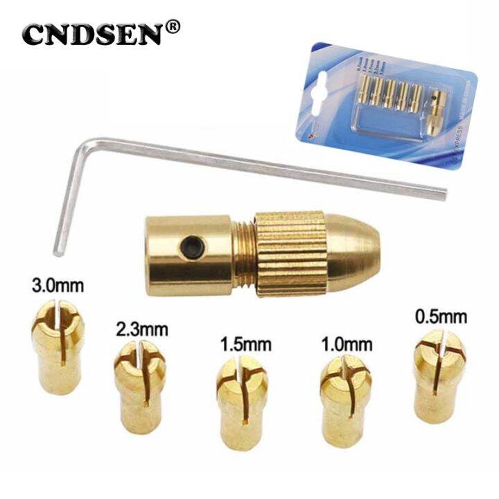 7Pcs 2/2.35/3.17/4.05/5.05mm Brass Dremel Collet Mini Drill Chucks For ...