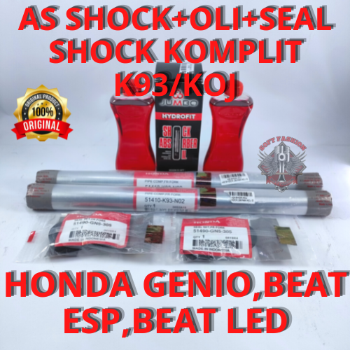 AS SHOCK + SEAL ABU SHOCK + OLI KOMPLIT K93 HONDA GENIO, BEAT LED, BEAT ...