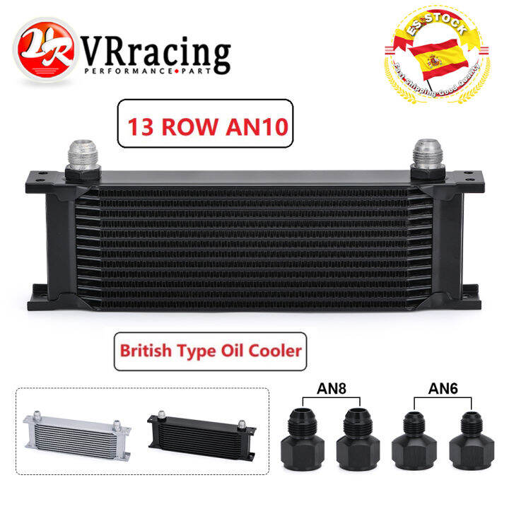 VR - AN10 Aluminum Radiator 13 Rows British Type Car Engine Oil Cooler ...