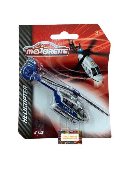 Majorette Helicopter Airbus H145 Police Silver Blue | Lazada Indonesia
