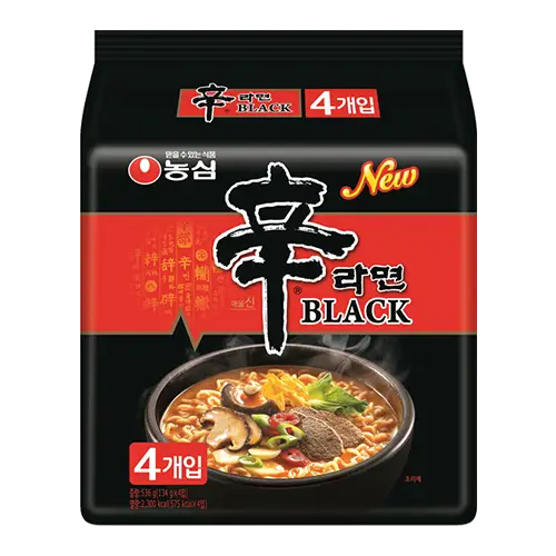 Nongshim Shin Ramyun Black Spicy Beef and Bone Broth (4 x 130g) | Lazada PH