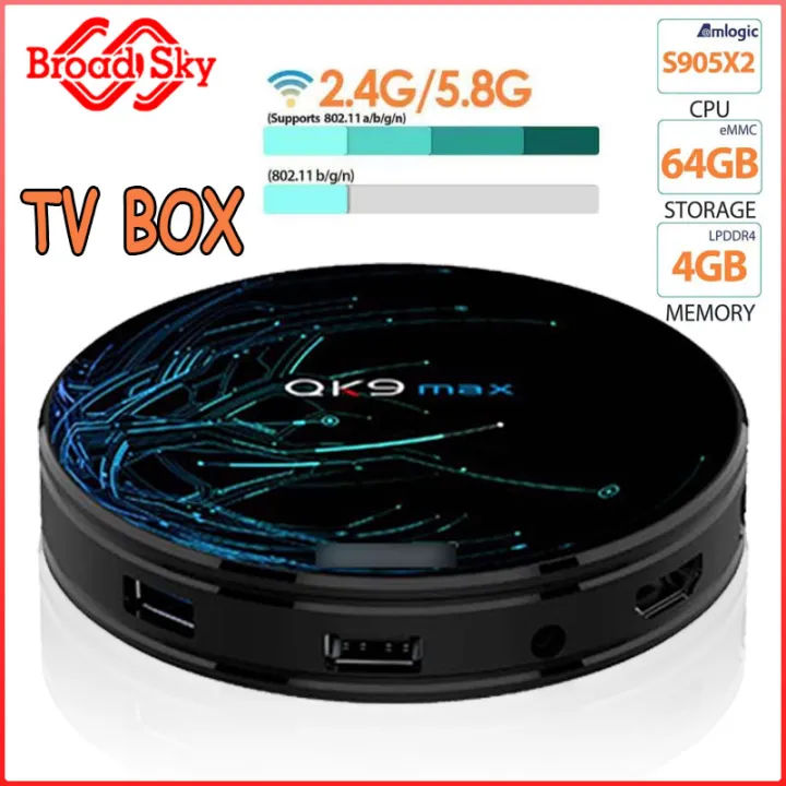 Broad Sky The New 4G+64G Android 10.0 MAX 5G 4K HD WiFi High Quality CPU Quad Core Home Media ...