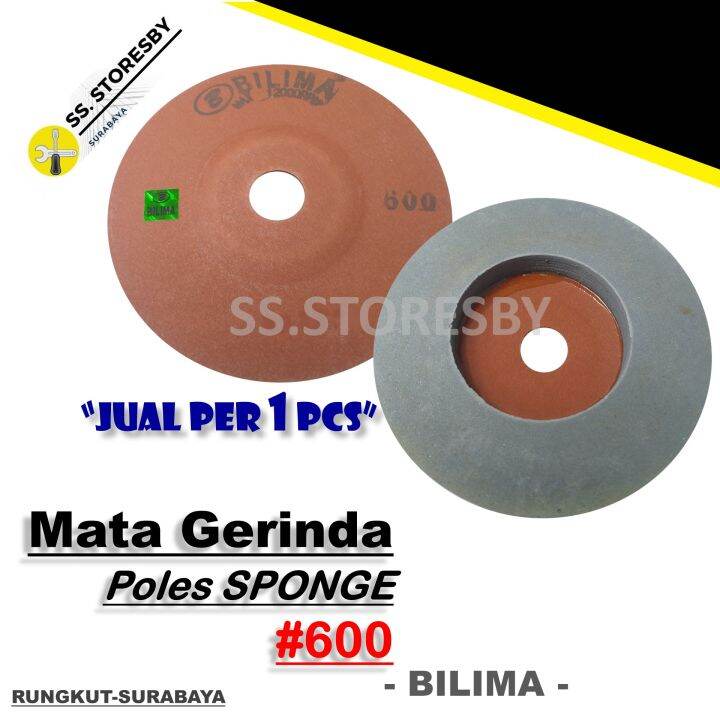 BILIMA GRIT 600 AMPLAS POLES GOSOK SPON SPONGE SPONGI MATA GERINDA BUSA ...
