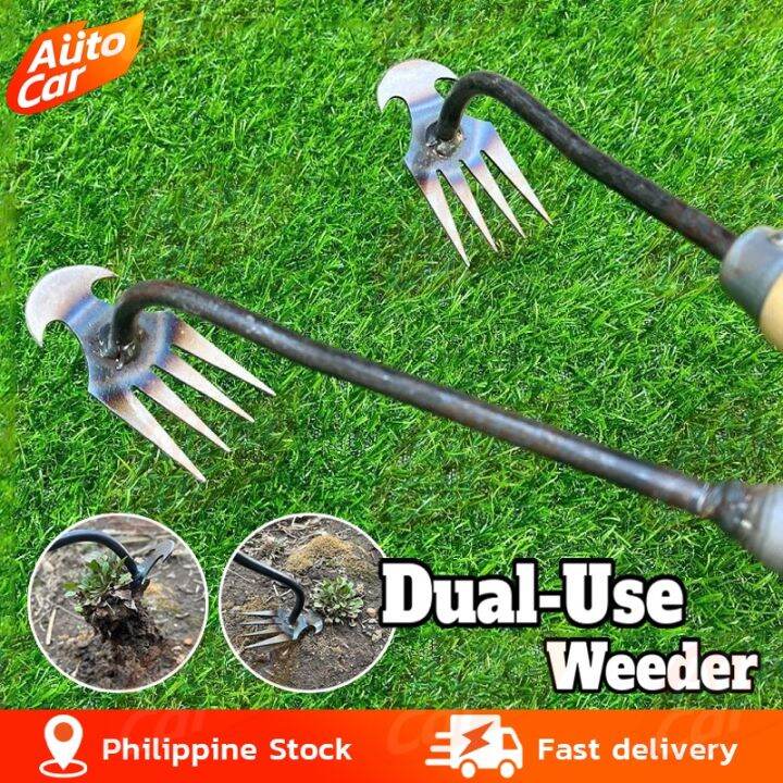 Hoe Weeding Handy Tool with Root Weeding Tool Gardening Weeding Rake Manganese Steel Farm Tools ...