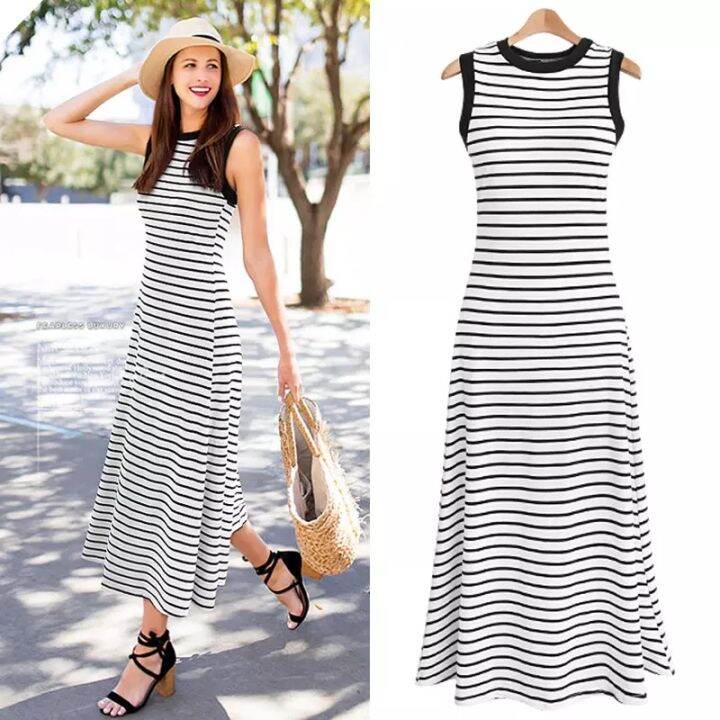 Mizee Plain Stripe Dress A2113 | Lazada PH