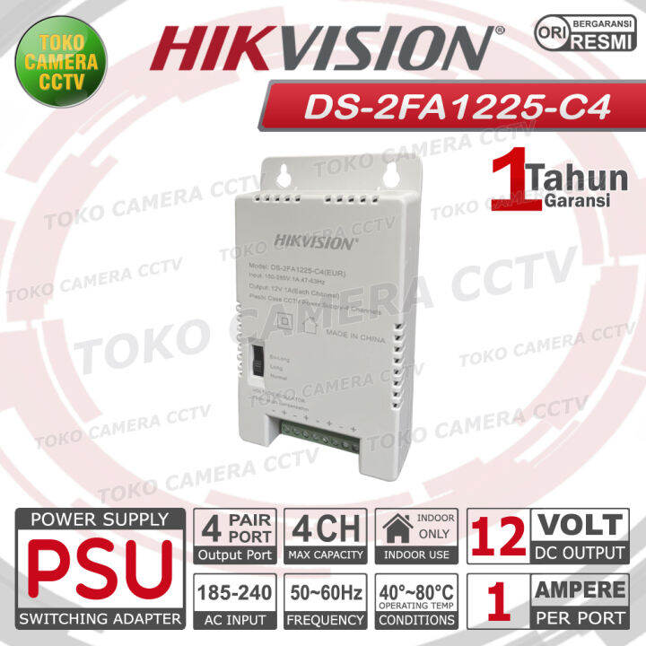 POWER SUPPLY HIKVISION 4 KAMERA ADAPTOR CCTV 4 KAMERA HIKVISION ...