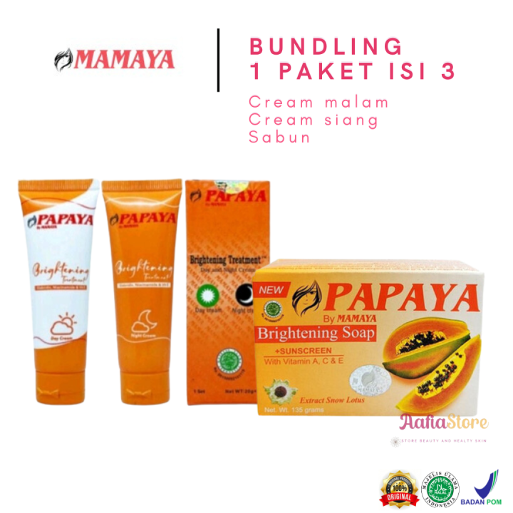 Bundling Paket Glowing Papaya By Mamaya Paket Isi 3 | Lazada Indonesia