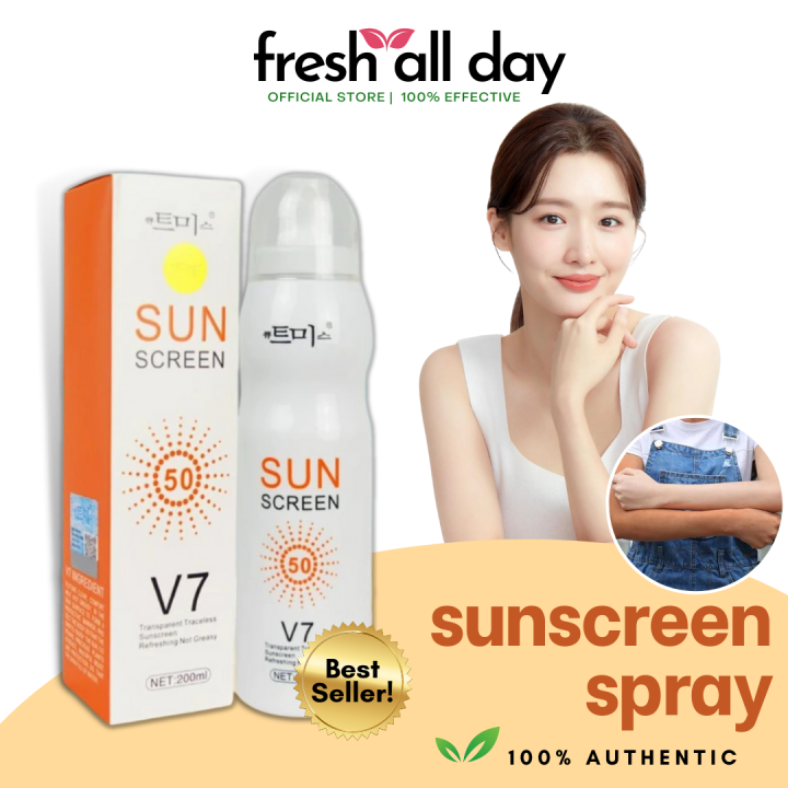 BEST SELLING SUNSCREEN Korean Spray Lotion SPF 50 (200 ml) with Instant ...