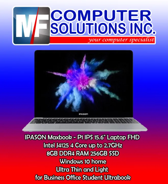IPASON Maxbook - P1 IPS 15.6" Laptop FHD Intel J4125 4 Core up to 2 ...