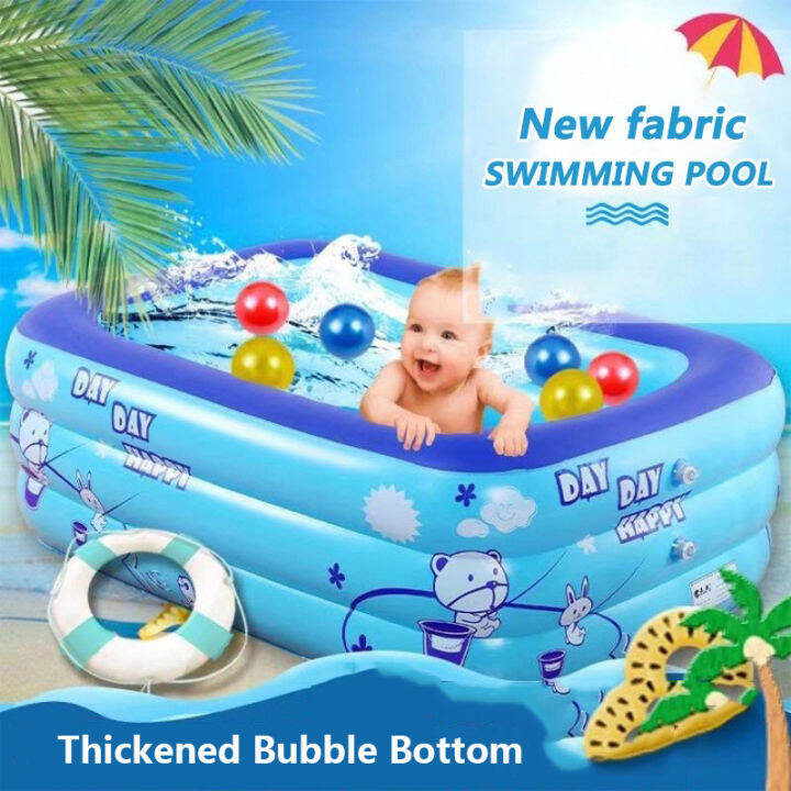 Children's Family Inflatable Swimming Pool Rectangular Random Pattern ...