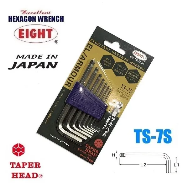 Bộ lục giác Eight Nhật TS-7S gỗm 7 cỡ từ 1.5 -6mm mẫu mới - Made in Japan | Lazada.vn