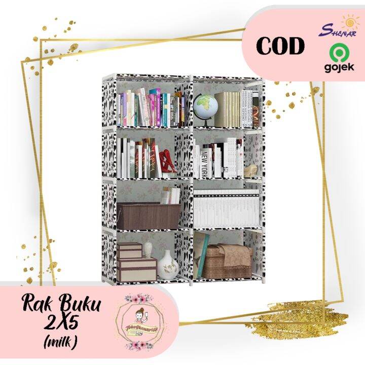 ( BAYAR DI TEMPAT ) RAK BUKU SERBAGUNA/ LEMARI RAKIT/LEMARI BUKU (RB ...