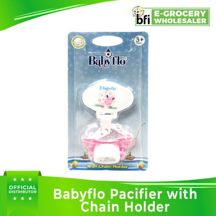 BFI Babyflo Pacifier with Chain Holder [SAME-DAY AVAILABLE] | Lazada PH