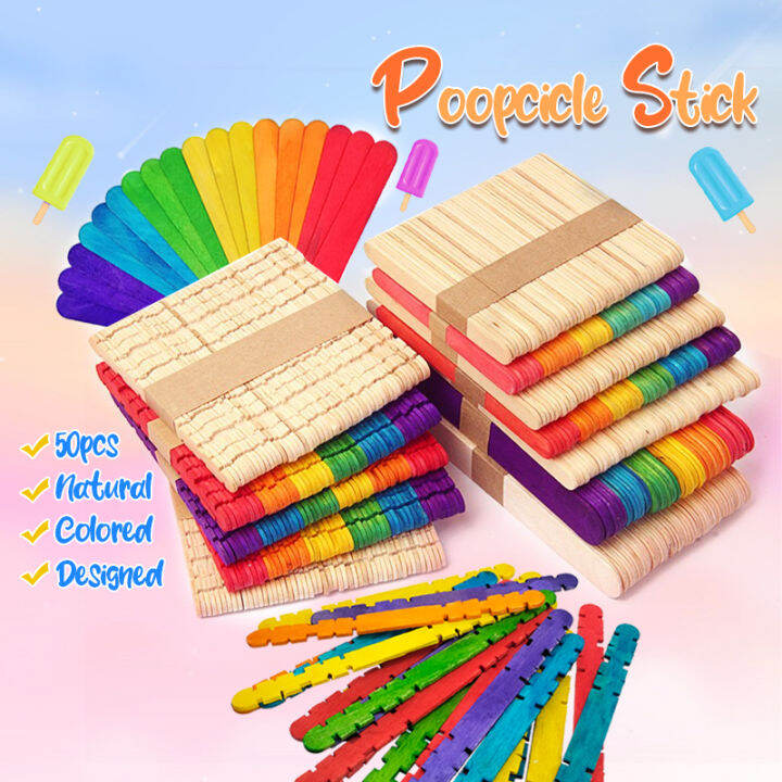 Craft.E Batang Aiskrim 50s Ice Cream Stick Wooden Stick Creation Craft ...