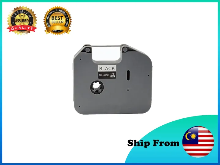 [ READY STOCK ] Compatible Brother TR-100BK Ink Ribbon 100M Black For Tube Printing Label PT ...