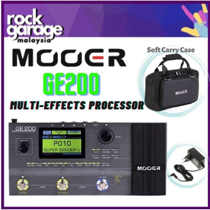 Mooer GE200 Multi-Effects Processor Pedal+ SC-200 Soft Carry Case ( GE ...