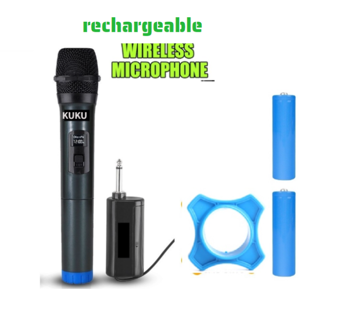 KUKU-M9 Wireless Microphone rechargeable HD Sound Universal Mic | Lazada PH