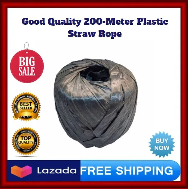 Good Quality 200-Meter Plastic Straw Rope Flat Film Packing Rope Tali ...