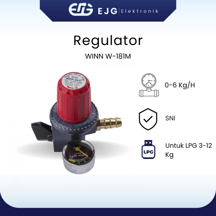 WINN GAS Regulator LPG Tekanan Tinggi High Pressure + Meteran W 181 M ...
