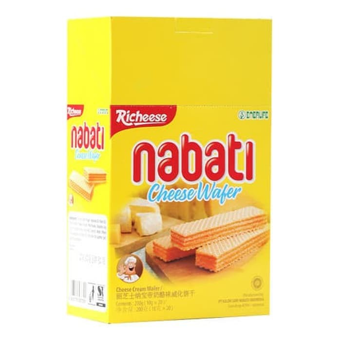1 Box - Wafer Richeese Nabati isi 20 bungkus (@7.5 grm) Wafer Keju dan ...