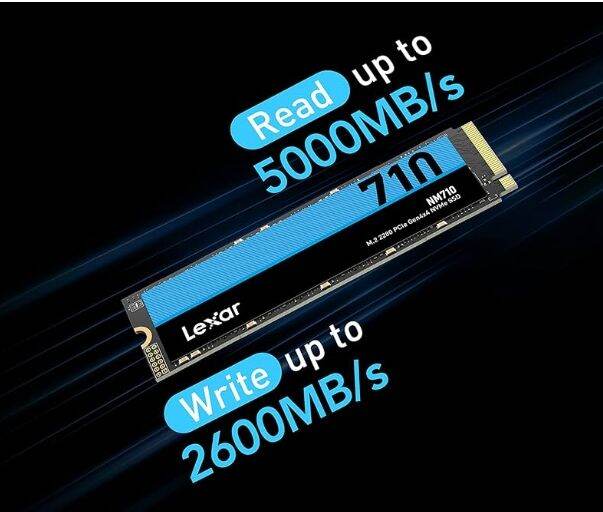 Lexar NM710 500GB 1TB /2TB PCIe Gen4x4 M.2 2280 NVMe SSD Solid State ...