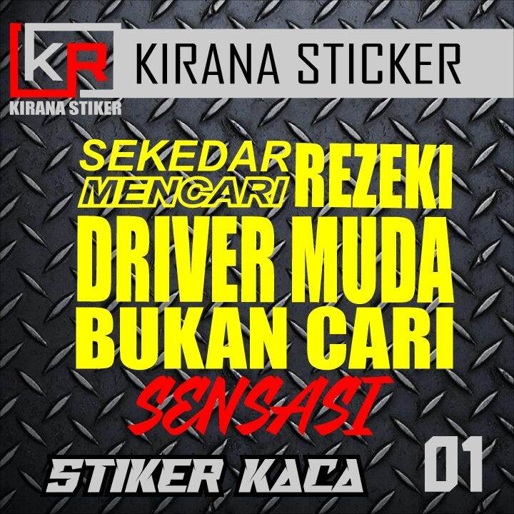 CUTTING STICKER KACA MOBIL PICKUP/TRUC/CANTER DESAIN KS 01 | Lazada ...