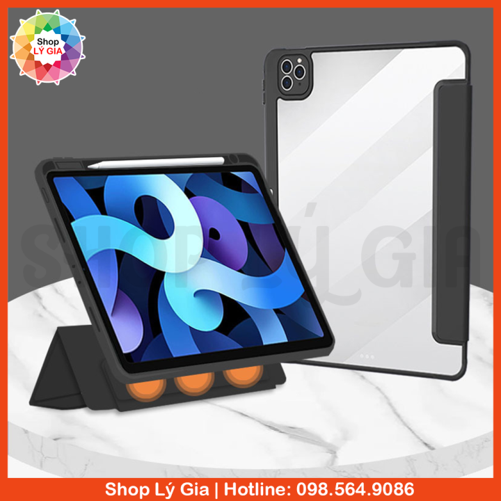 Bao da iPad DIY nam châm nắp có thể tháo rời, có khay đựng bút | iPad Pro 11/12.9', Air 1/2/3/4 ...