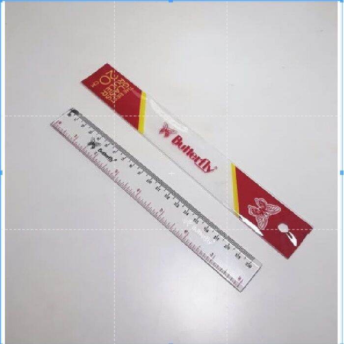 Penggaris Butterfly 20 cm / Penggaris Plastik 20 cm / Penggaris ...