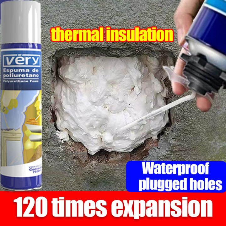 Fast seal wall crack 500ML Pu foam spray Water proofing sealer Polyurethane foam Foam spray ...