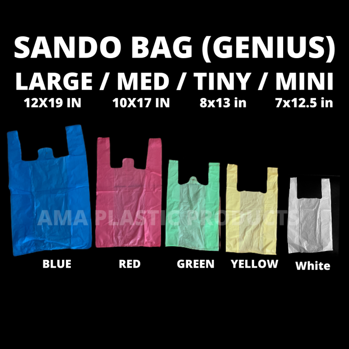 100 pcs Plastic Sando Bag White Colored Transparent / Plastic Bag (Mini ...