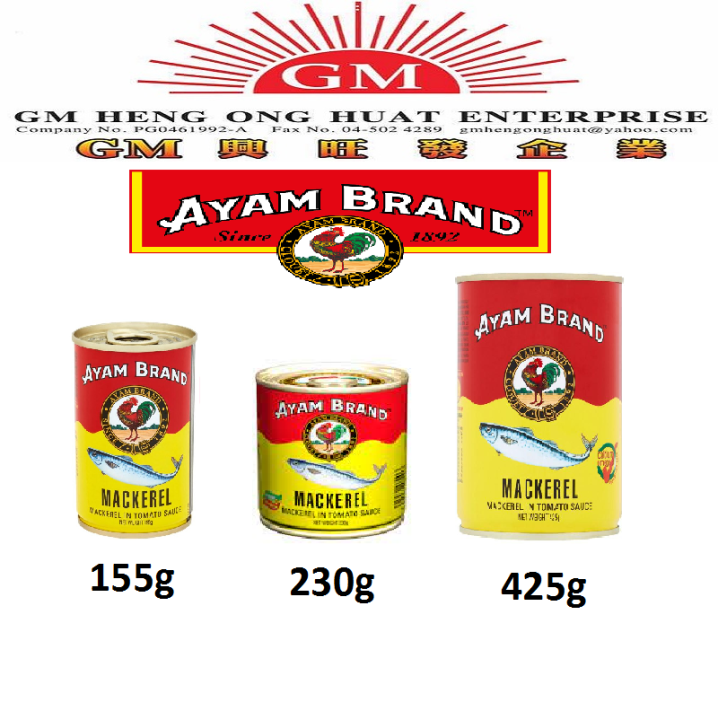 Ayam Brands Mackerel In Tomato Sauce 155g / 230g / 425g | Lazada