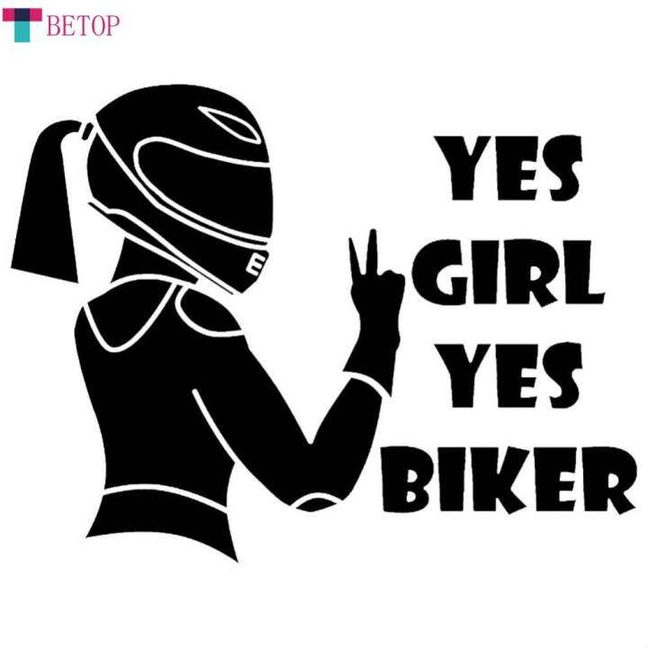 BC Motorcycle Sticker Respect For Bikers and YES Girls YES Bike Reflective Car Stickers Moto ...