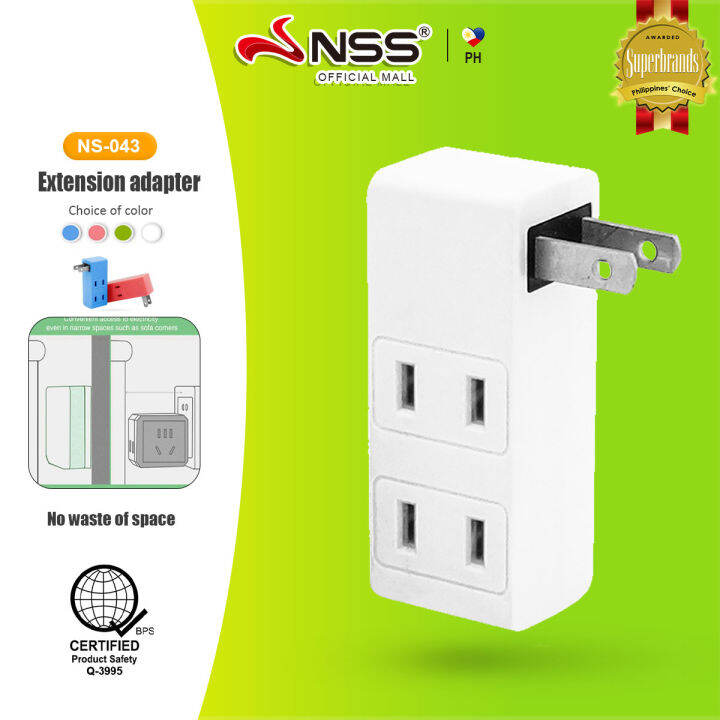 Extension Adaptor 3 Socket Outlet Power Adapter Three Plug Rotating ...