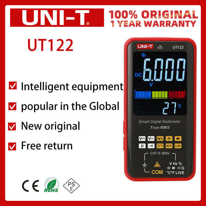 UNI-T UT122 Smart Digital Multimeter AC DC Voltage Tester Multimeter ...
