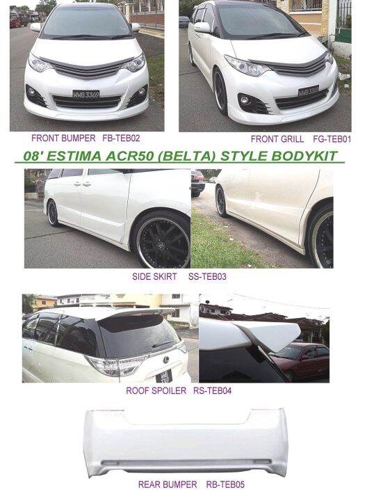 Toyota estima acr50 2006 2007 2008 2009 2010 2011 belta bodykit body ...