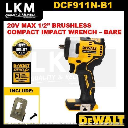 DEWALT DCF911N-B1 20V MAX 1/2" BRUSHLESS COMPACT IMPACT WRENCH - BARE | Lazada
