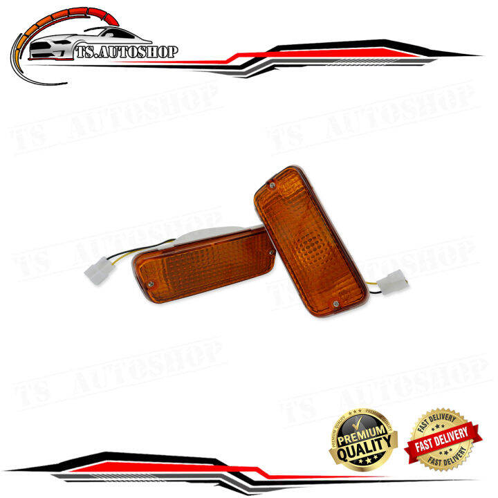 ไฟหรี่กันชนหน้า สีส้ม ซ้าย+ขวา Toyota RN30 Hilux N30 ขนาด 6X16X10 จำนวน ...