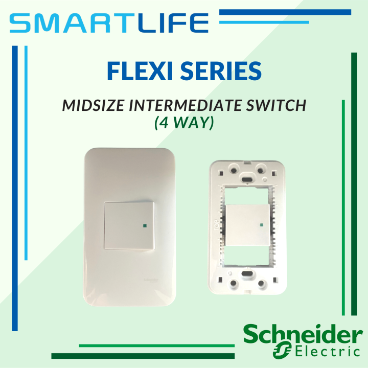 Schneider Flexi 16A 1 Gang Intermediate (4 Way) Midsize Switch Module ...