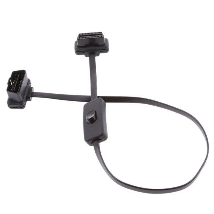 1 Pcs 16 Pin Male to Female With Switch OBD2 Cord Extension Cable ...