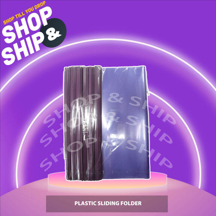 [SHOP 'N SHIP] Plastic Sliding folder 12 pieces A4 size Red | Orange ...
