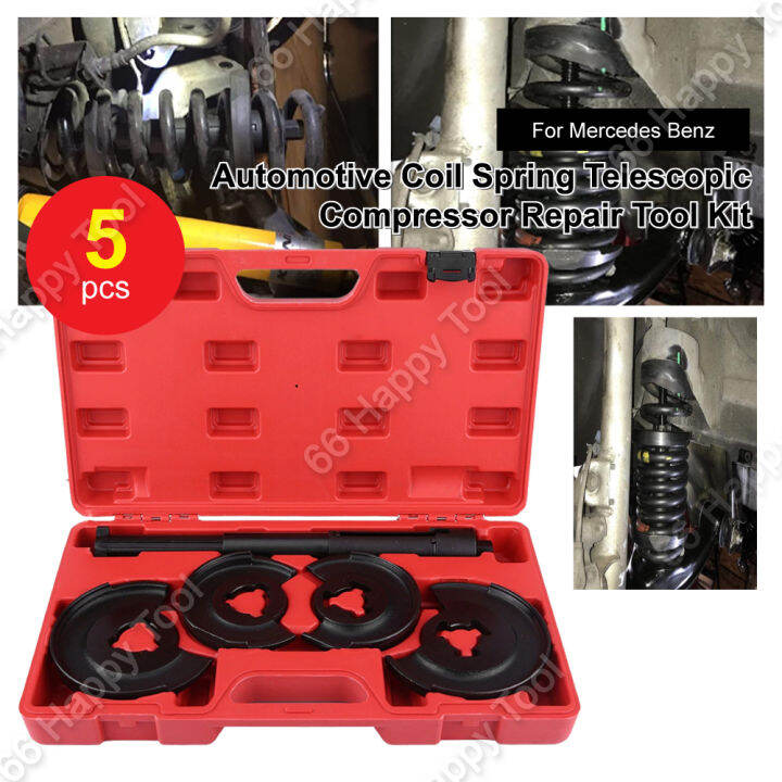 Automotive 5pcs Telescopic Coil Spring Compressor Kit Car Strut Hand ...