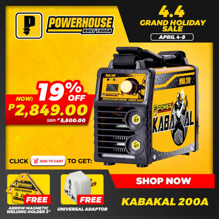 Powerhouse KABAKAL MMA Inverter Welding Machine 200A ARC IGBT Portable Original Heavy Duty Set ...
