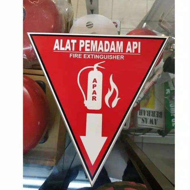 stiker segitiga apar,penanda alat pemadam api, rambu,terlaris, ukuran ...
