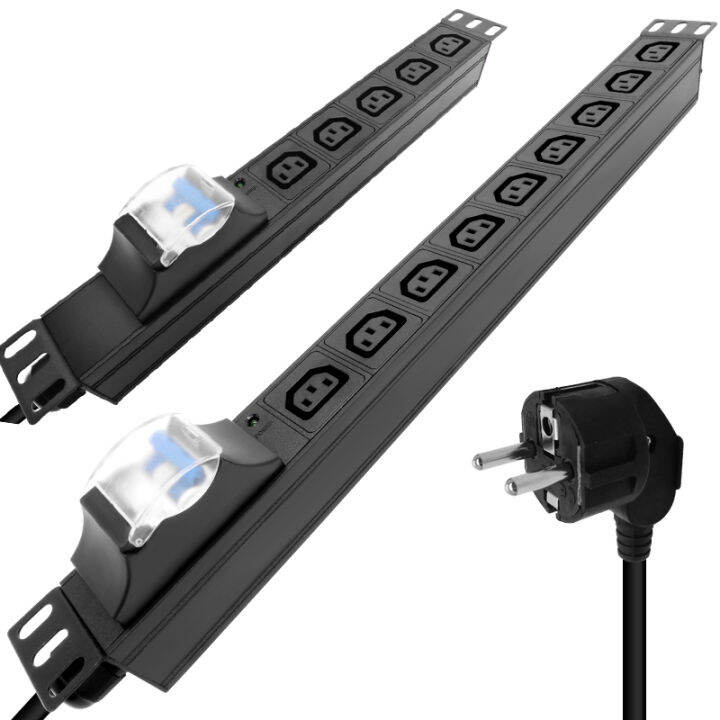 16A Air Switch Power Distribution Unit C13 output Socket Aluminum alloy cabinet PDU Power Strip ...