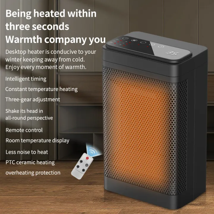Electric Heater Desktop Mini PTC Heate rHousehold Fast Heat Silent ...