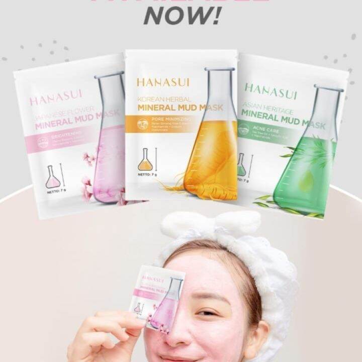 HANASUI MINERAL MUD MASK ORIGINAL BPOM - MASKER LUMPUR HANASUI | Lazada ...