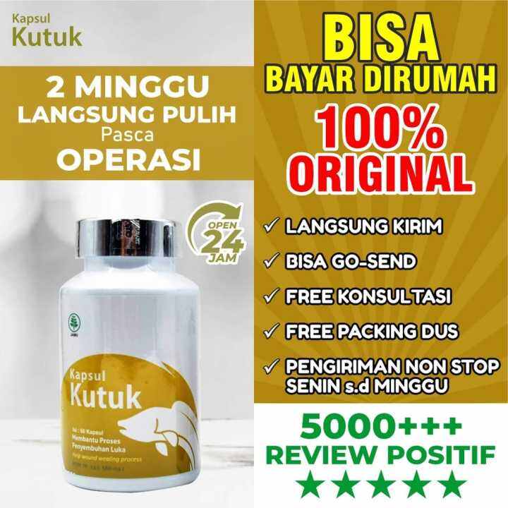 KAPSUL KUTUK PREMIUM Asli Original Pil Ikan Gabus Albumin Obat Setelah Operasi Caesar Sesar BPOM ...