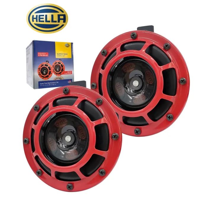Hella Horn Supertone 12v (Red) w/ Relay 5-pin Original | Lazada PH
